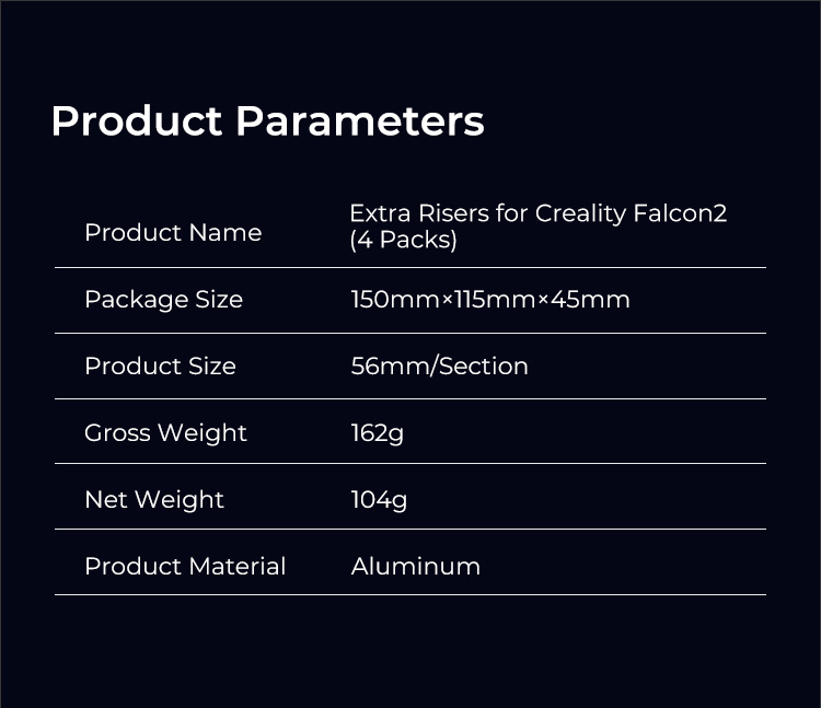 Creality Falcon2 Extra Risers（4 pcs）