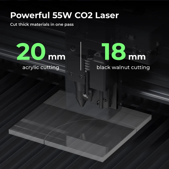 xTool P2 Versatile and Smart Desktop 55W CO2 Laser Cutter Class-4