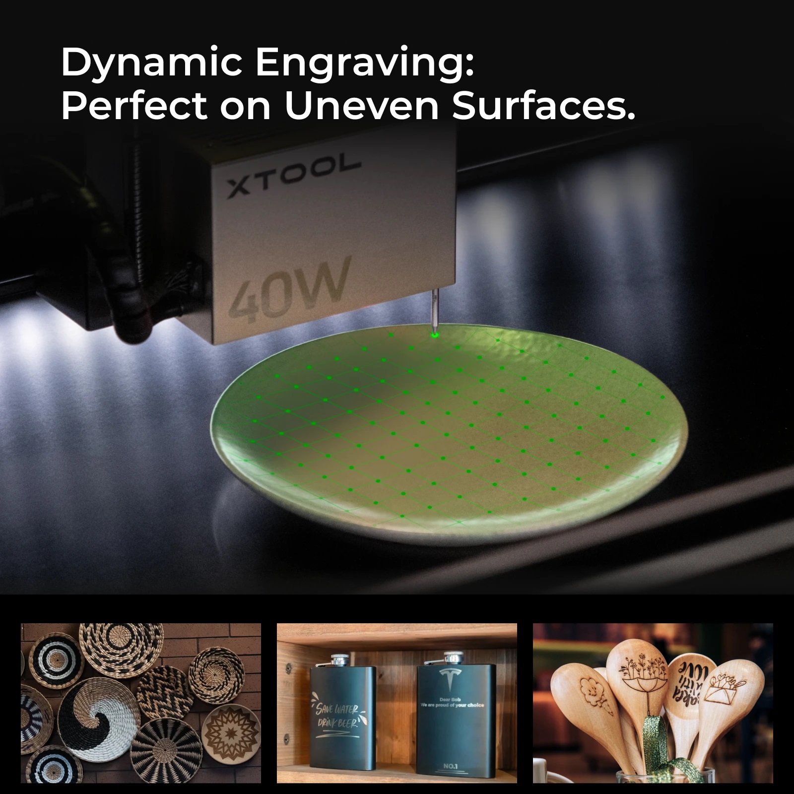 xTool S1 40W Enclosed Diode Laser Engraver and Laser Cutter Dark