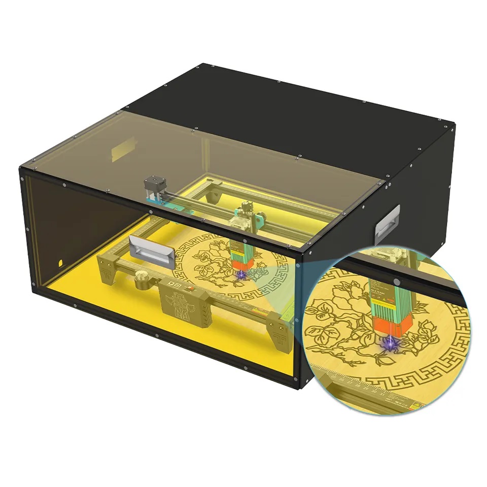 Acrylic Enclosure for Laser Engraving Cutting Machine with Smoke Filter ...