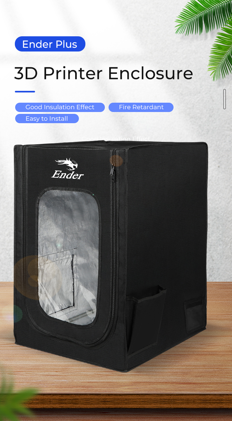 Ender Plus 3D Printer Enclosure- With interface to connect exhaust fan