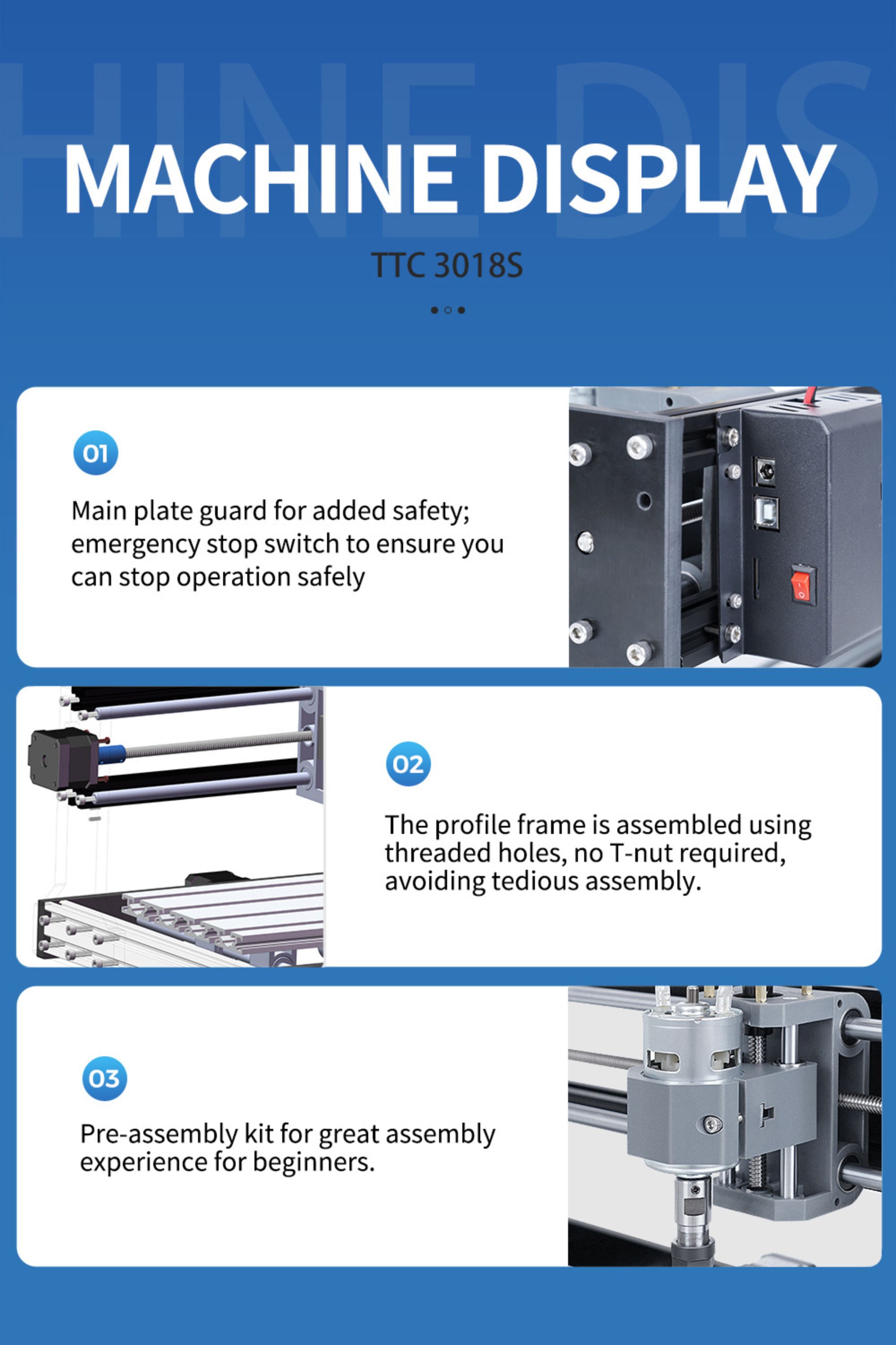 TT-Max 3018 CNC Router DIY with Acrylic Covers and Optional Laser Modules
